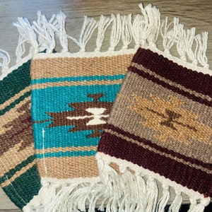 Woven Wool Table Rugs, Choose Your Color 20 X 10 Boho Aztec House ...