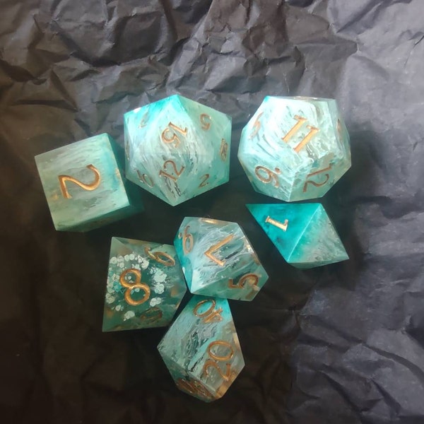 Quantum Candy Irridescent Pink Opal Sharp Edge Dnd Dice Set - Etsy