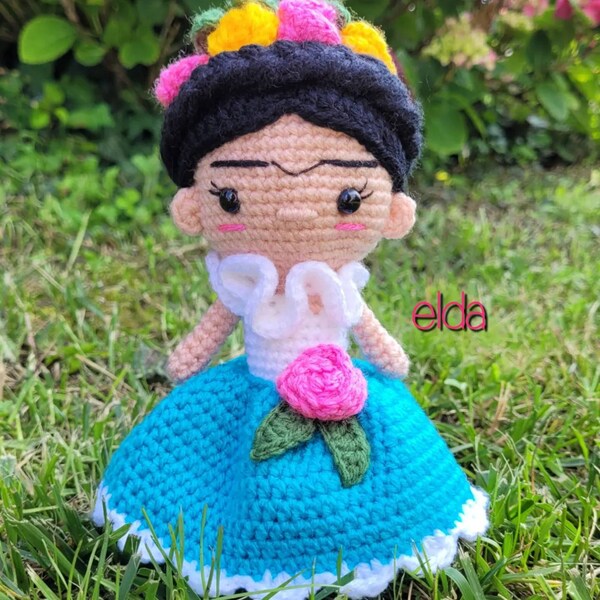 Frida Kahlo Amigurumi Doll Crochet Pattern, Frida Khalo Amigurumi ...