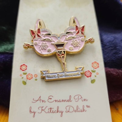 Support, a Soft Enamel Pin With Glitter Highlights - Etsy