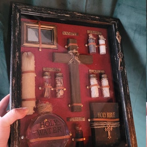 Vintage Exorcism Kit Shadow Box Dark Grey - Etsy