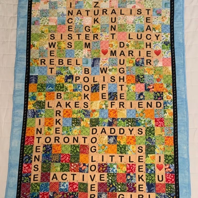 Scrabble Quilt Pattern - Etsy