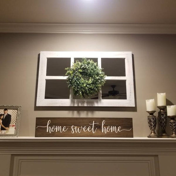 Horizontal Rustic Home Sweet Home Sign, Gallery Wall Art, Modern ...