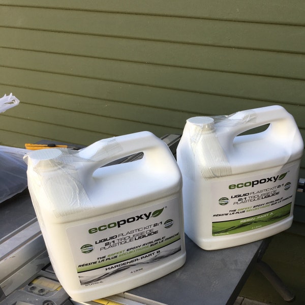 Ecopoxy FLOWCAST Liquid Plastic 60 Litre Woodworkers Kit 2-1 ...