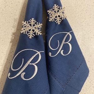 Fleur De Lis Embroidered Cloth Dinner Napkins /set of 12/ | Etsy