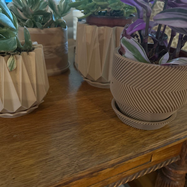 The Estrella Planter - Drainage Hole and Tray - Modern Indoor Plant Pot ...