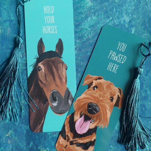 Horse Bookmark: 'hold Your Horses' Design - Etsy UK