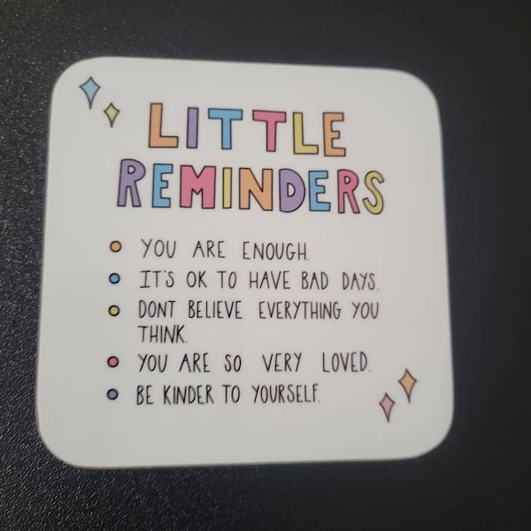 Little Reminders Magnets | Mental Health | Recovery | Positivity ...