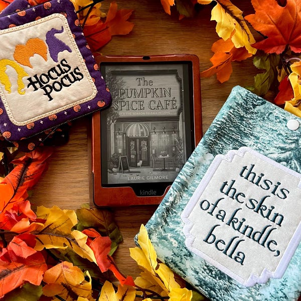 Halloween Spooky Floral Scream Lightly Padded Kindle Sleeve With Snap E-reader Cover Case for ...