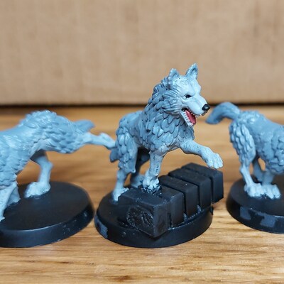 WOLF PACK Fantasy: Frostgrave, Pathfinder, D&D, Resin Miniature - Etsy