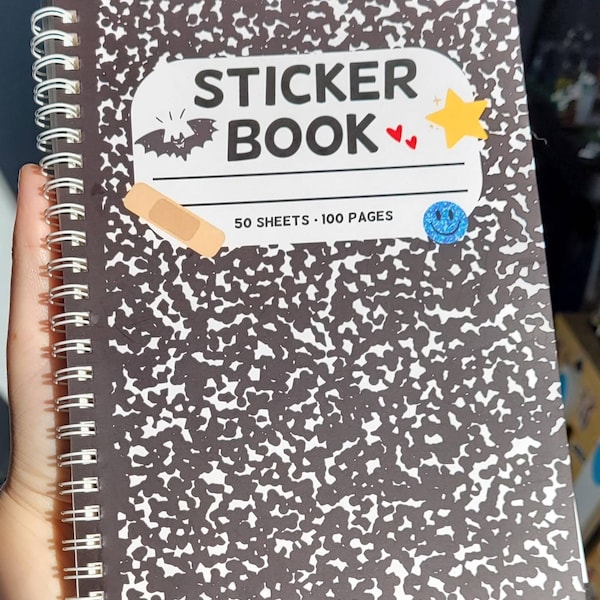 Reusable Sticker Book - 8x6" - 100 Pages - 50 Sheets - Etsy
