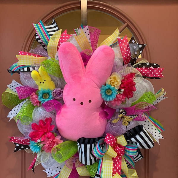 Double Door Wreaths, Peep Wreaths, Easter Egg Wreath, Spring Wreath ...