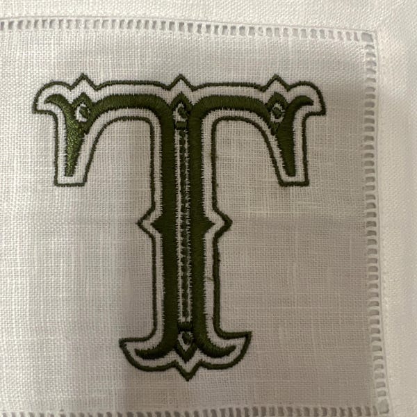 1" Inch Carsyn Bevel Two Tone Modern Type Embroidery Font Herrington ...