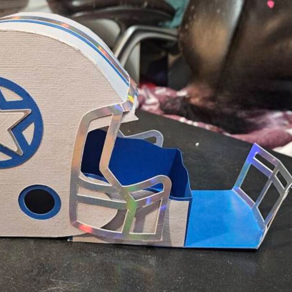 Football Helmet SVG. DIY 3D Football Helmet Gift Box SVG. Football ...