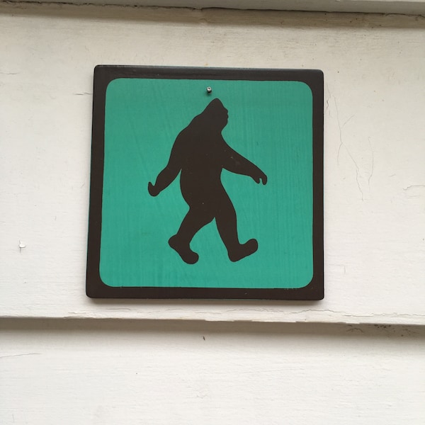 Sasquatch Icon Sign | Handmade Screen Printed Sign | National Park ...