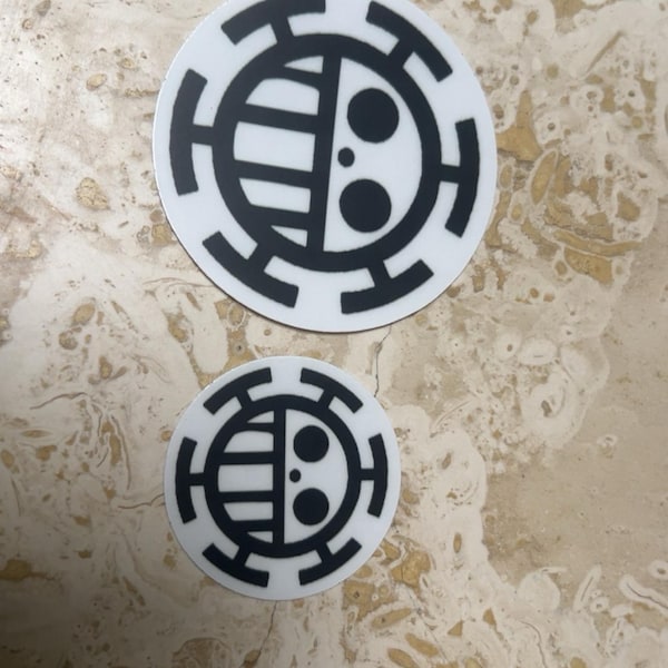 Transparent Outdoor Trafalgar Law Jolly Roger Stickers, Die-cut, 1pcs ...