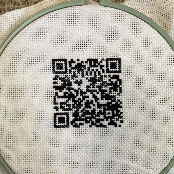 Rickroll QR Code Cross Stitch Pattern - Etsy