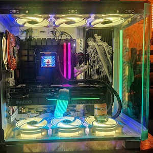 Kawaii Anime Eyes Dual Color Gaming Computer Fan Shroud / Grill / Cover ...