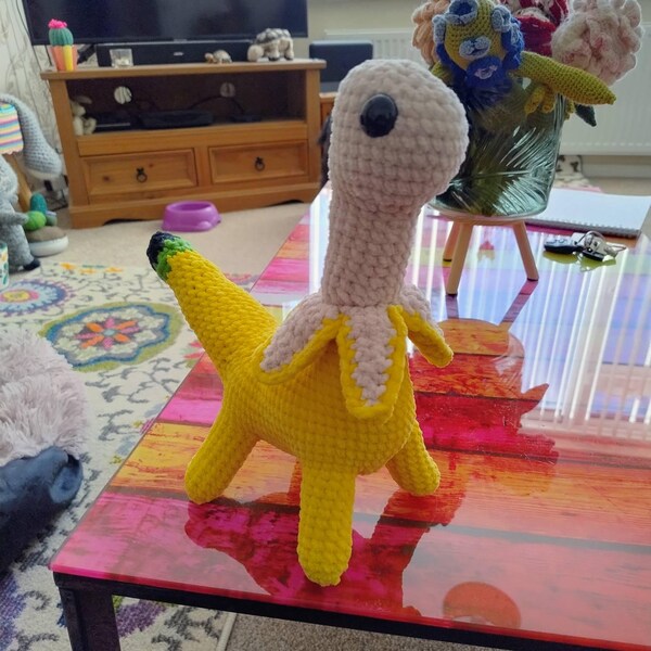 Bananasaurus Dinosaur NO SEW Crochet Pattern - Etsy