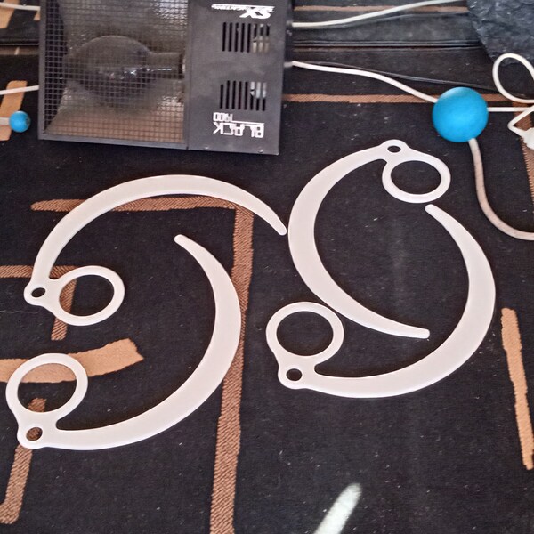 Wooden Buugeng UV Active Arctic Cyan, S Staff Handmade Flow Art Props ...