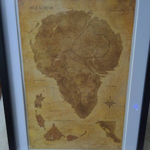 Jurassic Park Map Poster Dinosaur Decor Isla Nublar Map the Lost World ...