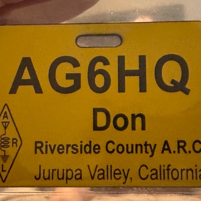 Amateur Radio License Plaque Gold & Black on Mahogany FCC Ham License ...