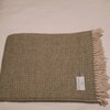 Raspberry Pink and Sage Green Illusion Weave Pure New Wool Blanket ...