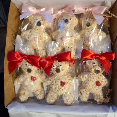 Teddy Bear Rice Crispie Treats 12 - Etsy