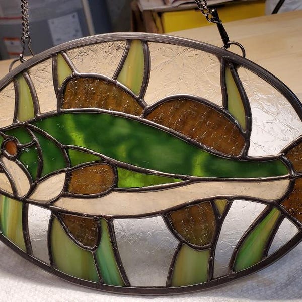Pattern- Walleye Fish Stained Glass Suncatcher - Etsy
