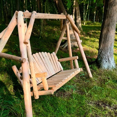 Cedar Rustic Log Arbor - Etsy
