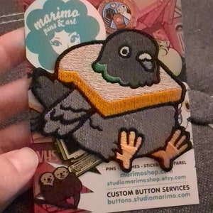 Fat Bread Pigeon Iron-on Patch - Etsy