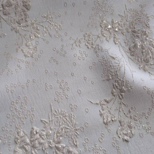 57" Wide Embossed Vine Floral Jacquard Brocade Fabric, Quality Costume ...