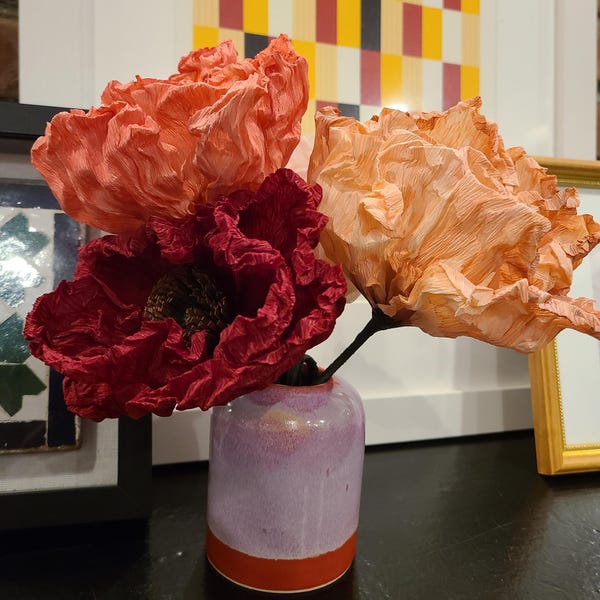 Paper Poppies (customization Available) | Individual Handmade Poppy ...