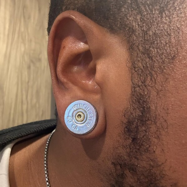 Bullet Ear Plugs 9mm Bullet Plug Earrings Bullet Shell U Pick Your ...