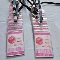 VIP Party Pass Badge Disco in My Birthday Era- Personalizable Instant ...