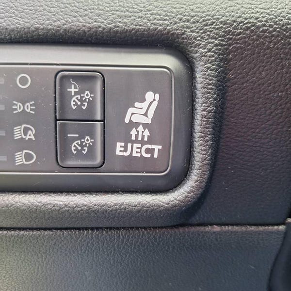 Eject Button Decal, Car Decal, Eject Passenger Button, Blank Button ...