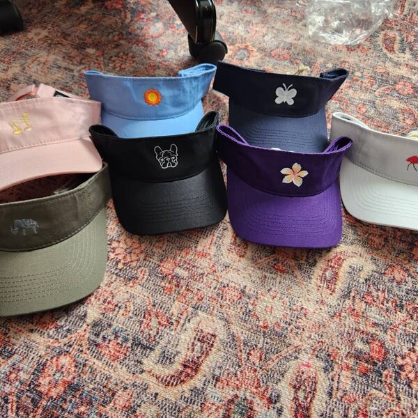 VISOR With Embroidered Mini Design Custom Visors Mens Visor Womens ...