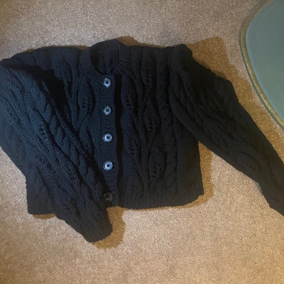 Girls Aran Cardigan Knitting Pattern PDF Childrens 24 26 28 - Etsy