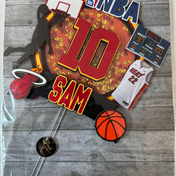 Basketball Shaker Cake Topper, Basketball Birthday Party, Sports Cake ...