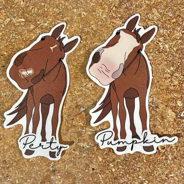 Customizable Head Tilt Horse Sticker Personal Decal Gift for Equestrian ...