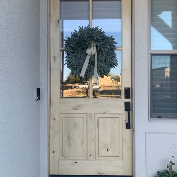 Elegant Cedar Wreath,winter Greenery Wreath,simple Christmas Wreath ...