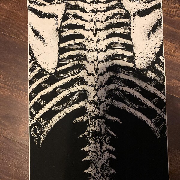 Ribcage Back Patch, Ribcage, Skeleton Patch, Bones Patch, Cloth Patch ...