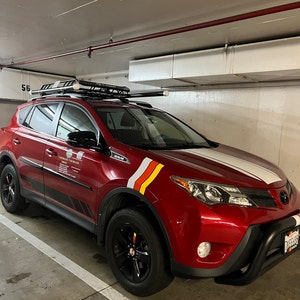 Many Colors & Sizes Tri 3 Color Retro Racing Stripes Rainbow Vinyl Die ...