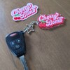 Cherry Bomb Keychain | Acrylic Keychain | Epoxy Coated | Red and Pink ...