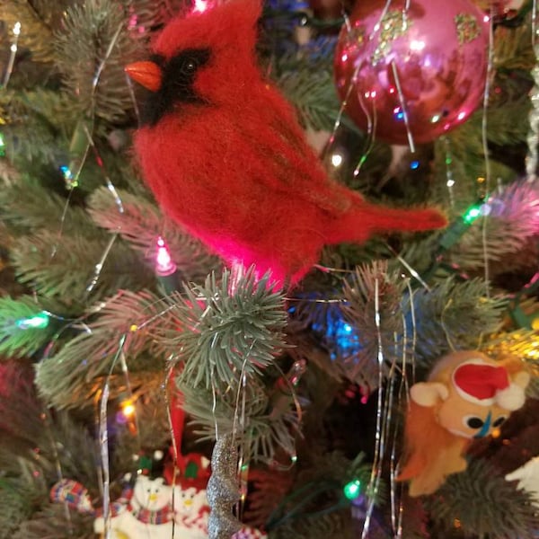 Needle Felted Cardinal - Made to Order - Etsy