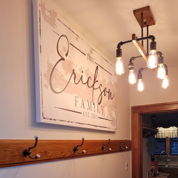 Customized Last Name Sign, Personalized Family Name Sign, Rustic Name ...