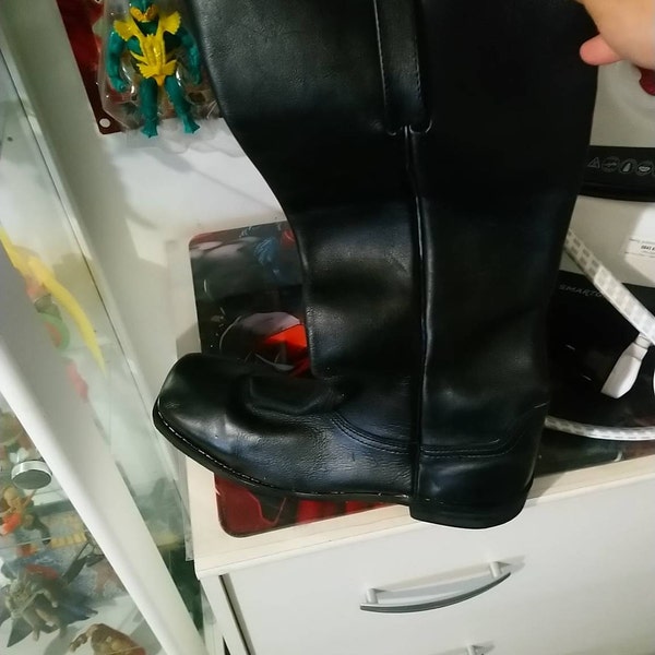 Personalised Handmade Brown Leather Single Buckle US Boot With Rubber ...