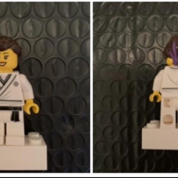 Personalised Engraved LEGO® Brick & Minifigure Karate Judo Martial Arts ...
