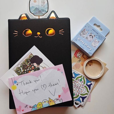 30pcs Cat Postcard Set Diecut Postcards Oddshape Cards Cute Postcard ...