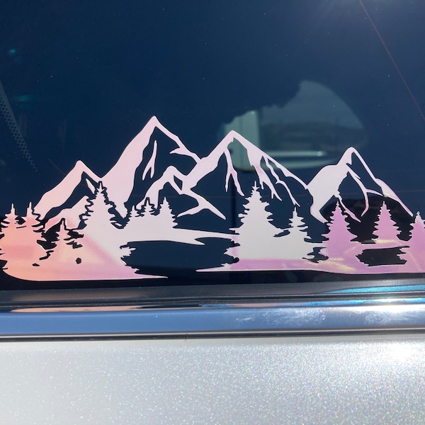 Mountain Range Decal: Nature Car Bumper Sticker - Etsy